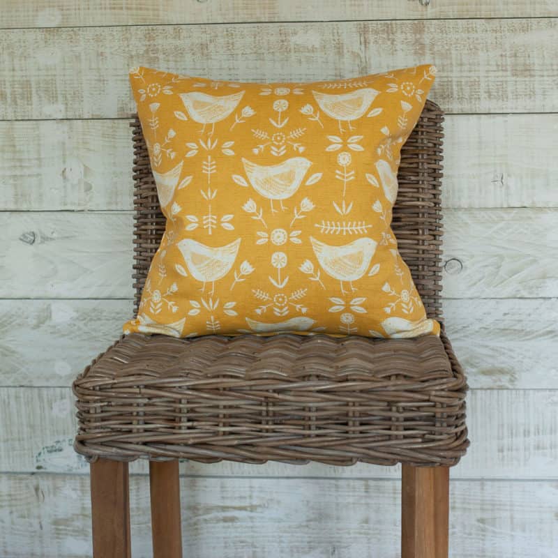 Scandi Geometric Birds Cushion - Linen Loft