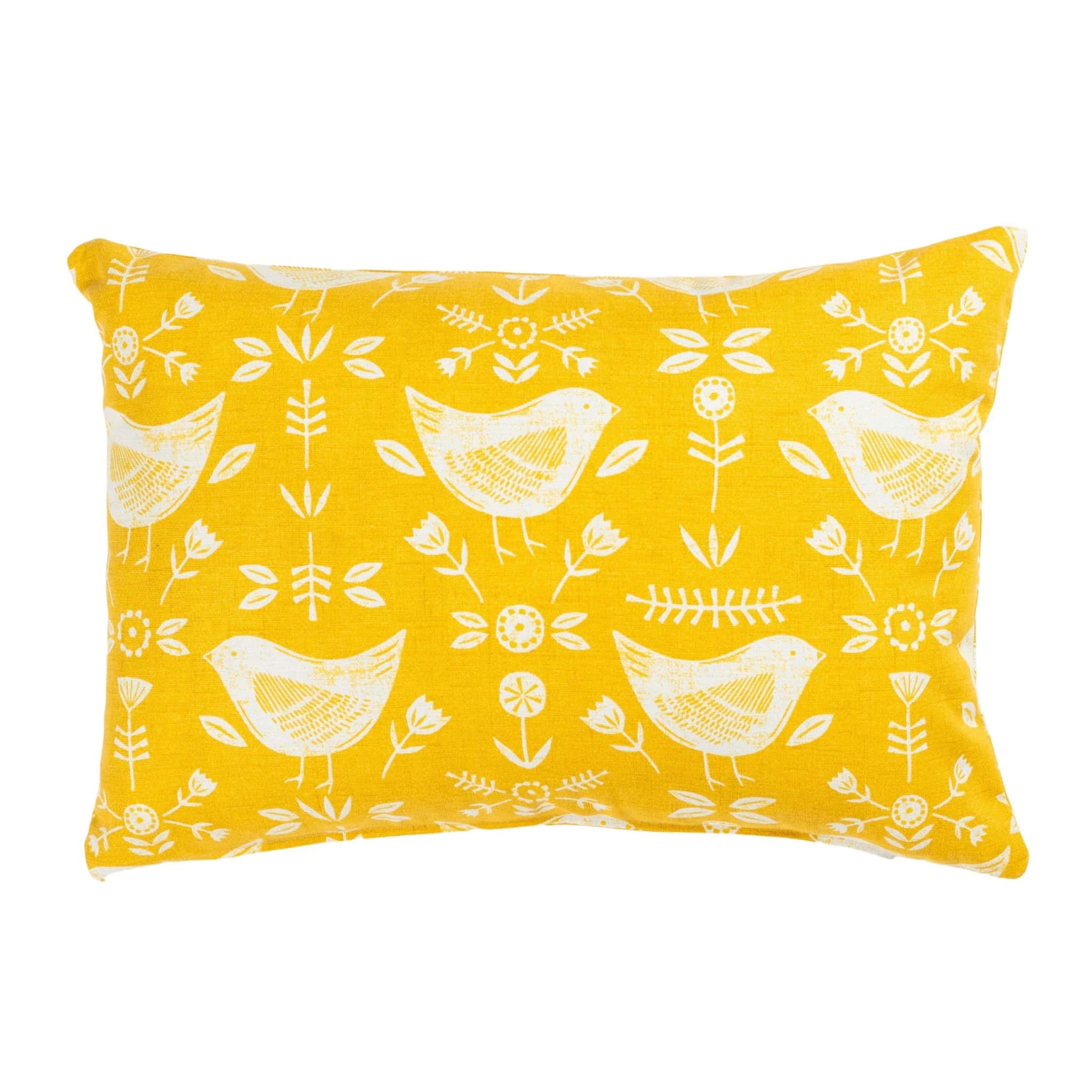 Scandi Geometric Birds Boudoir Cushion - Linen Loft
