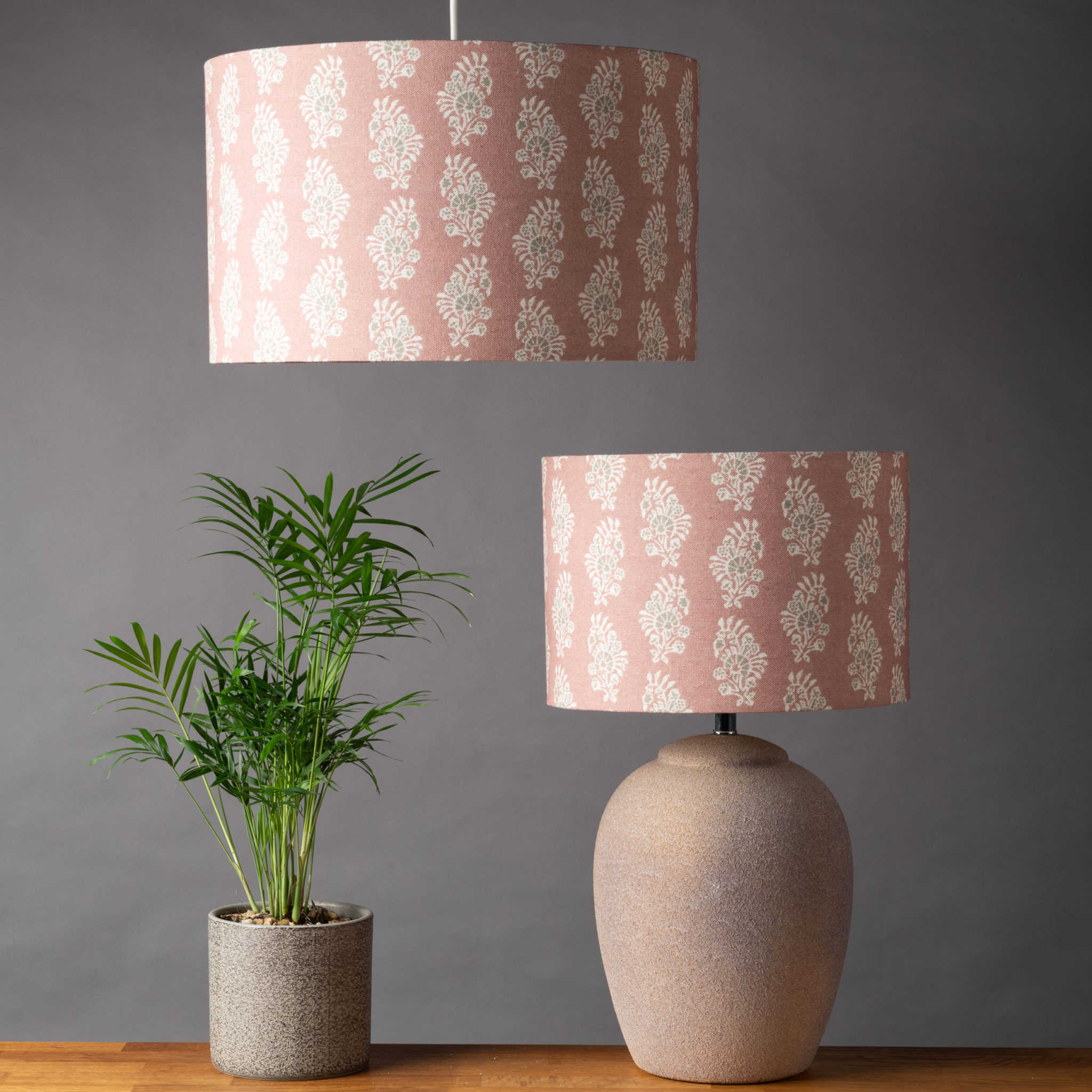 Chatsworth Dusky Pink Lampshade - Linen Loft