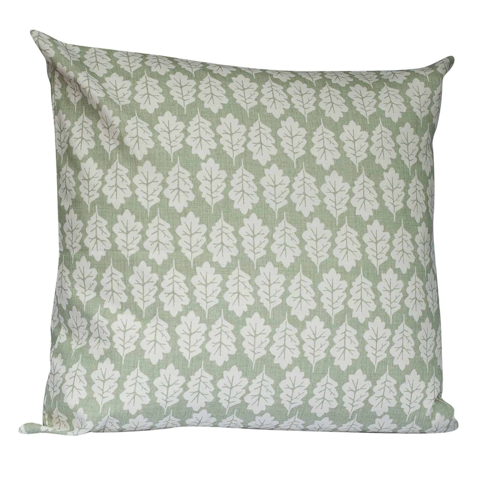 Autumn Leaf Extra-Large Cushion in Sage - Linen Loft