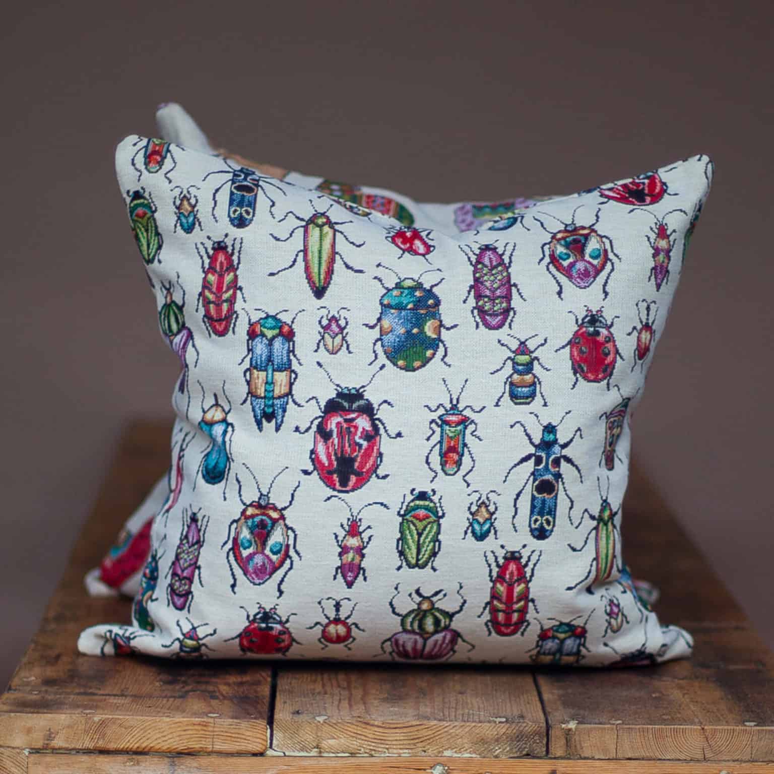 Tapestry Bugs Cushion - Linen Loft