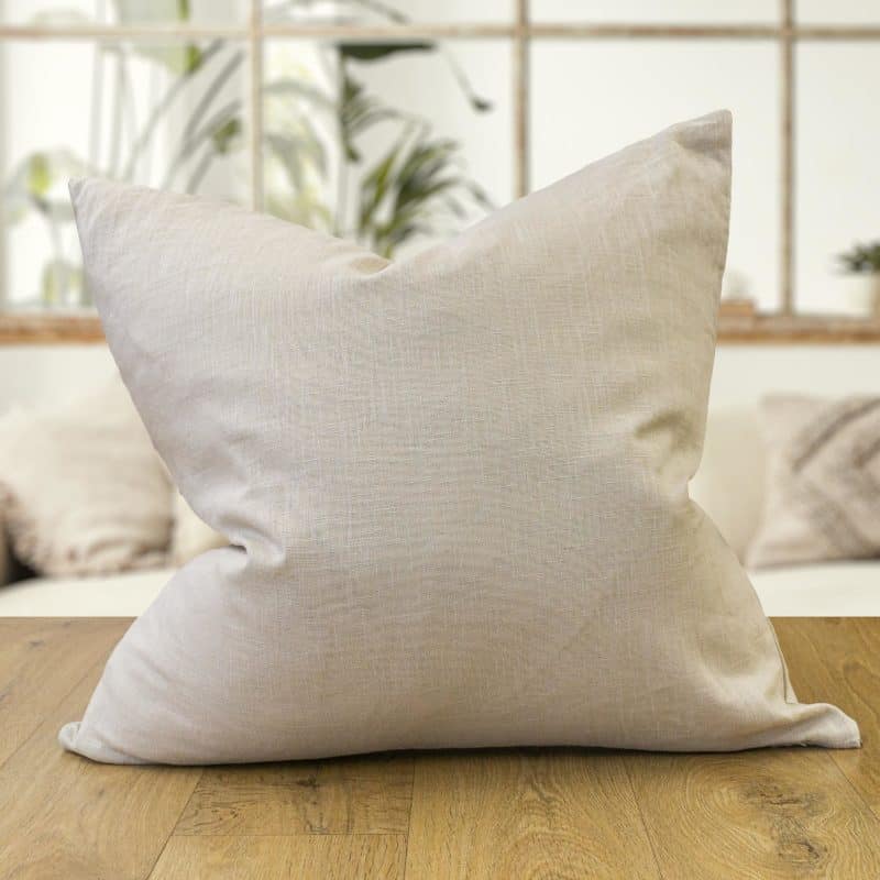 100% Linen Extra-Large Cushion Cover in Natural - Linen Loft